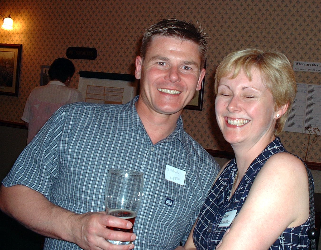 What is your left hand doing Shaun? (L to R:- Shaun Leaf, Jane Broadley)